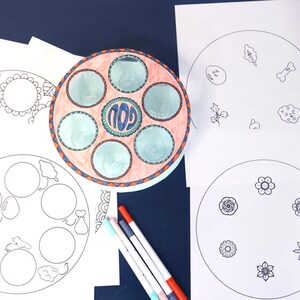 Seder Plate Template Passover Craft for Kids | DIY Seder Plate for ...