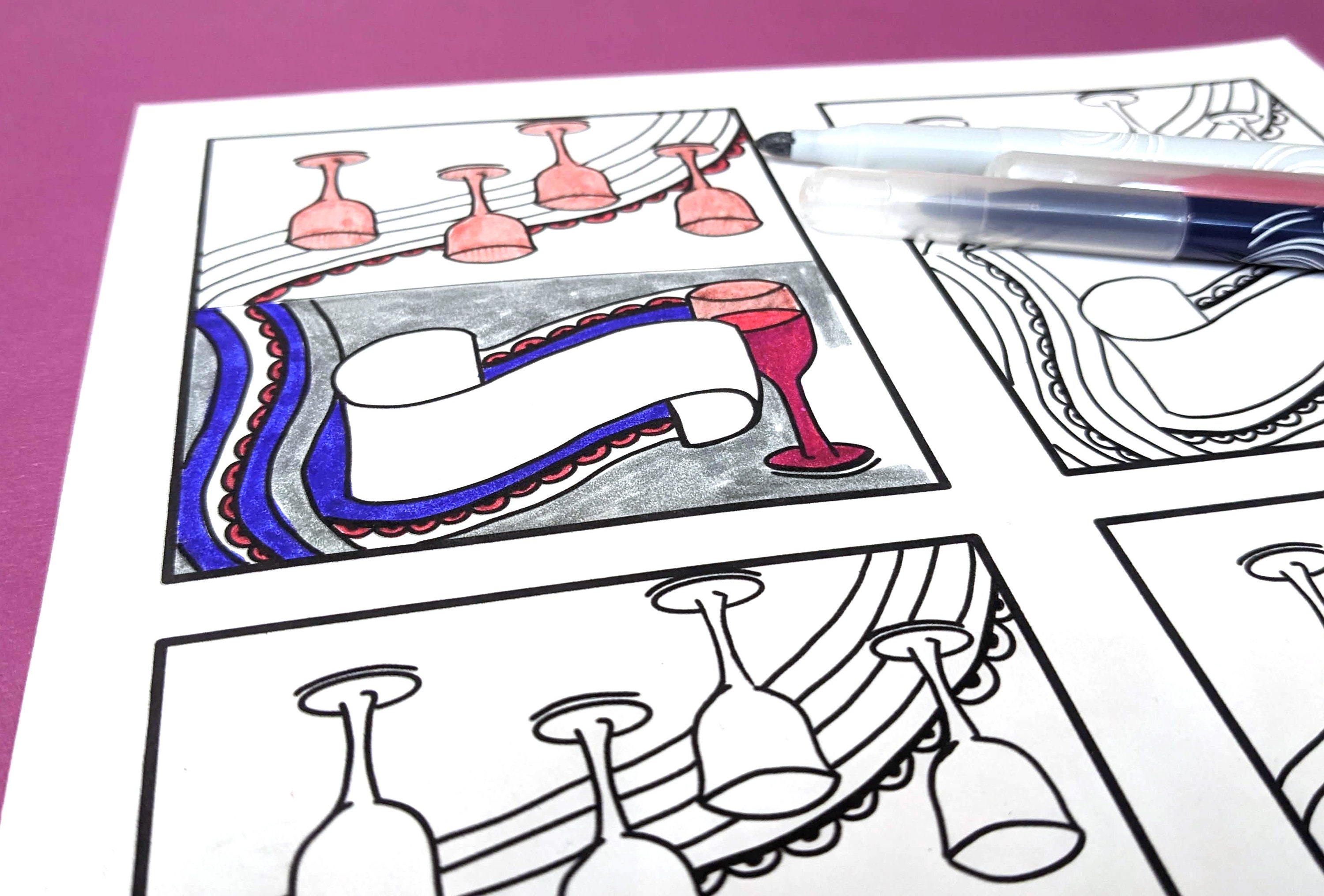 Color-in Printable Passover Name Cards - 4 Cups | Kids Pesach Craft ...