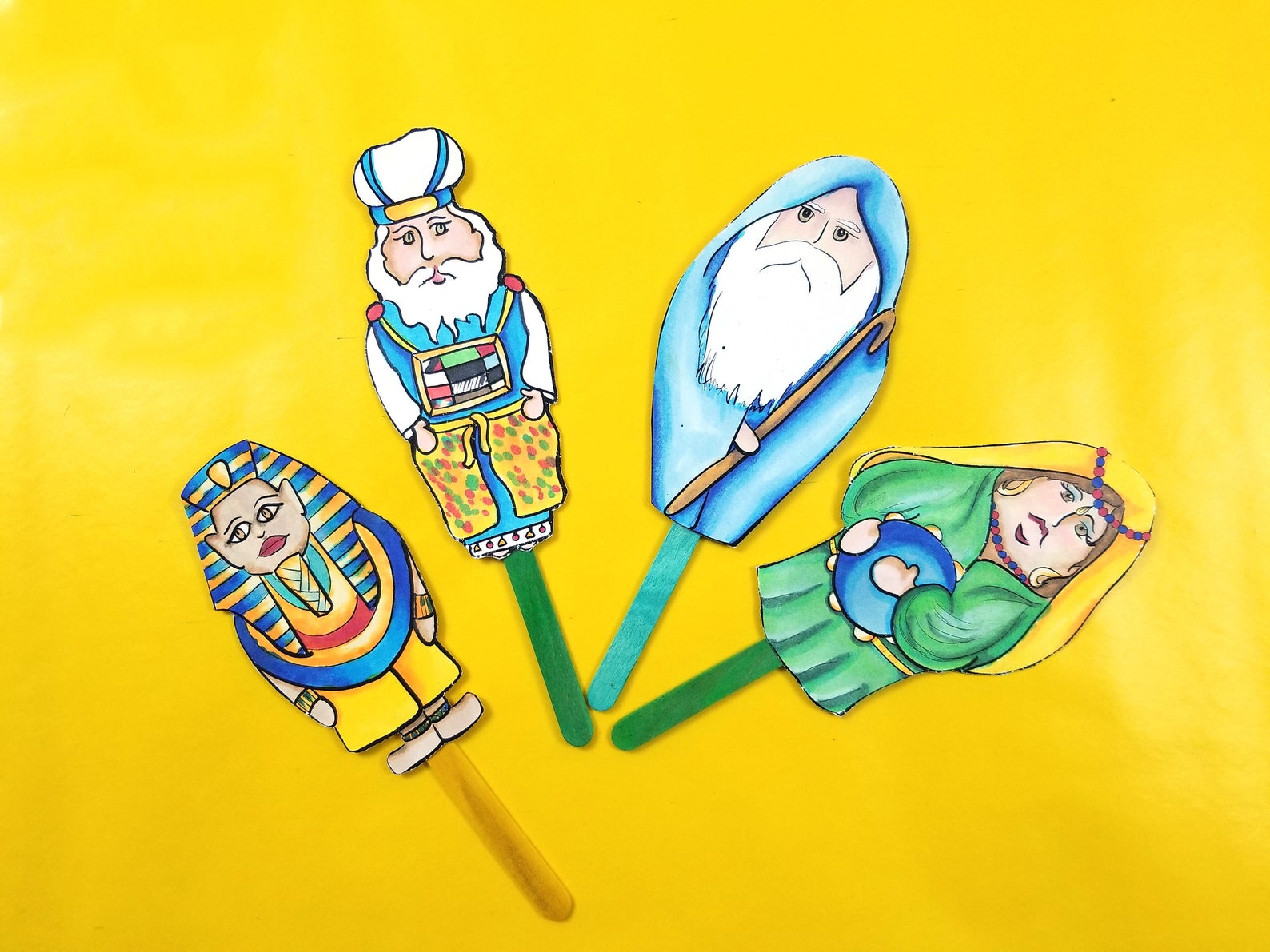 Passover Puppets PUPPETS - Fun Printable Pesach Puppets Full Color ...