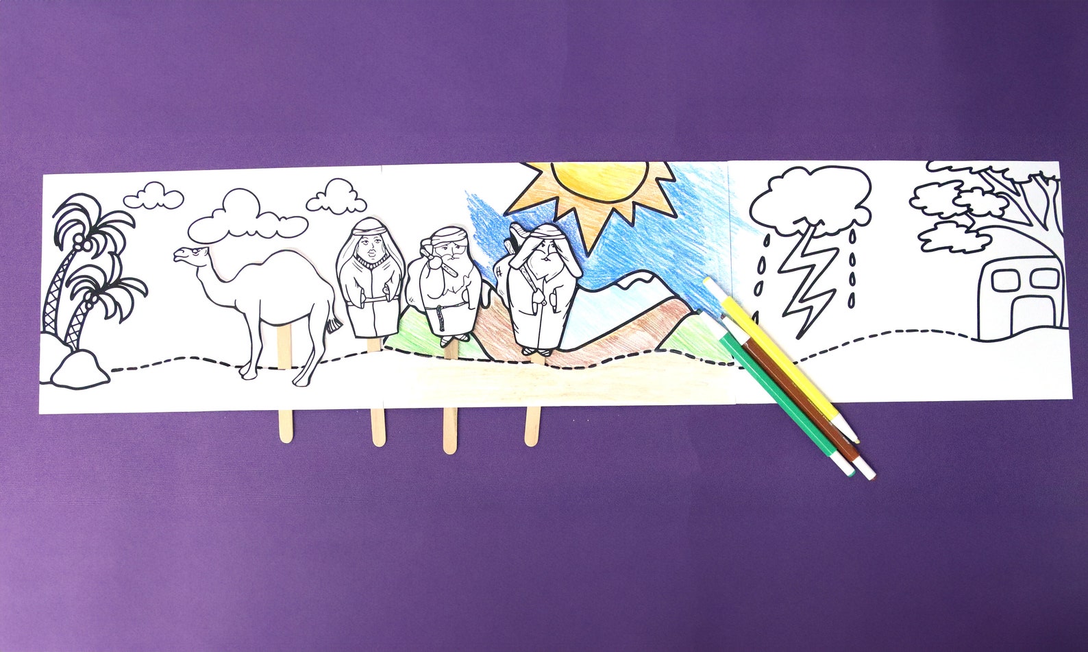 Lech Lecha Parsha Craft Abram's Journey From Haran to Canaan Printable ...