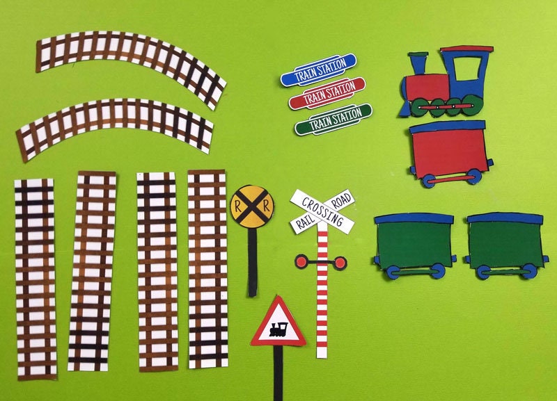 Travel Activity for Toddlers Train Printable Train Tracks Magnetic ...