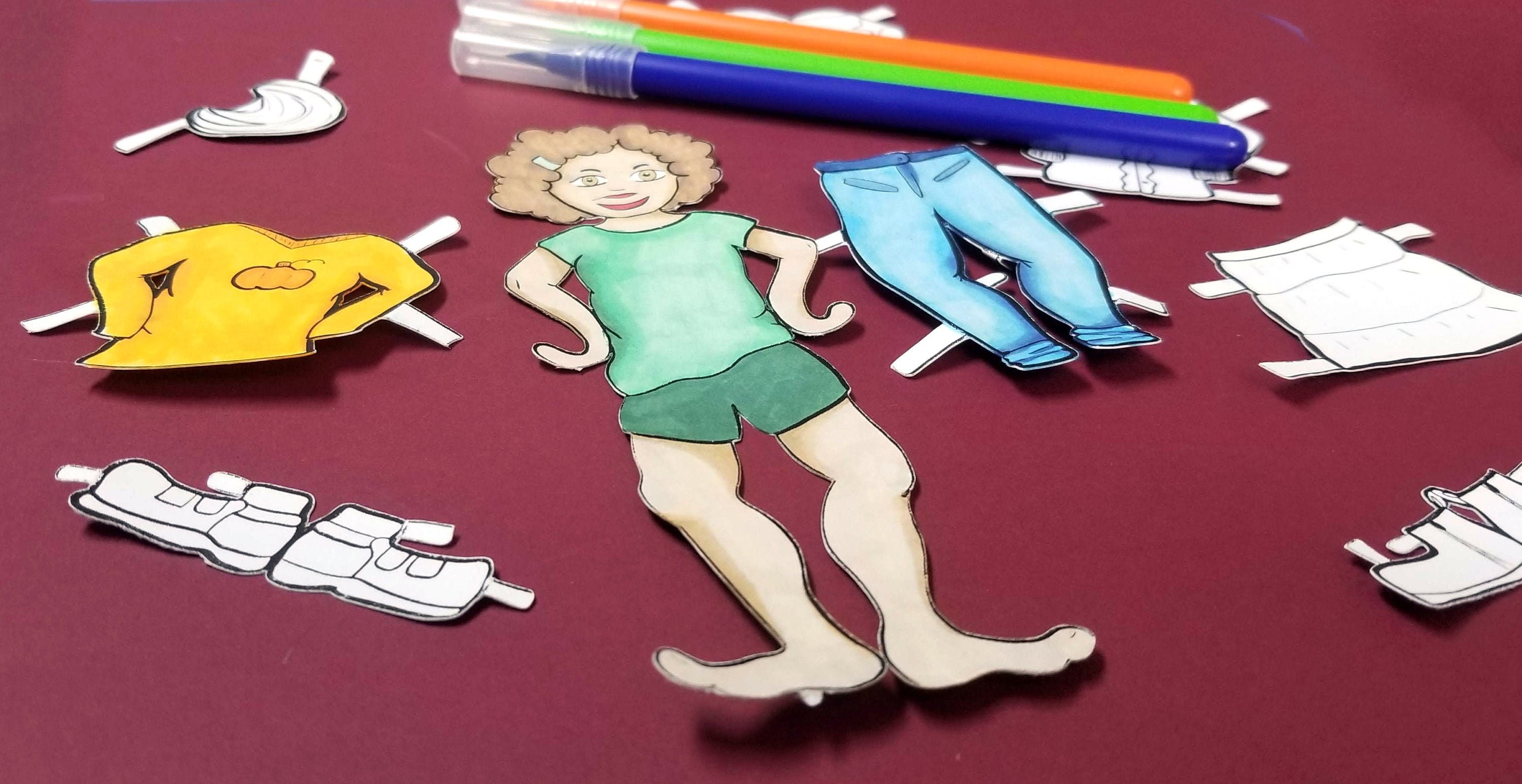 Printable Paper Dolls Fall Girl Autumn Paper Craft - Etsy