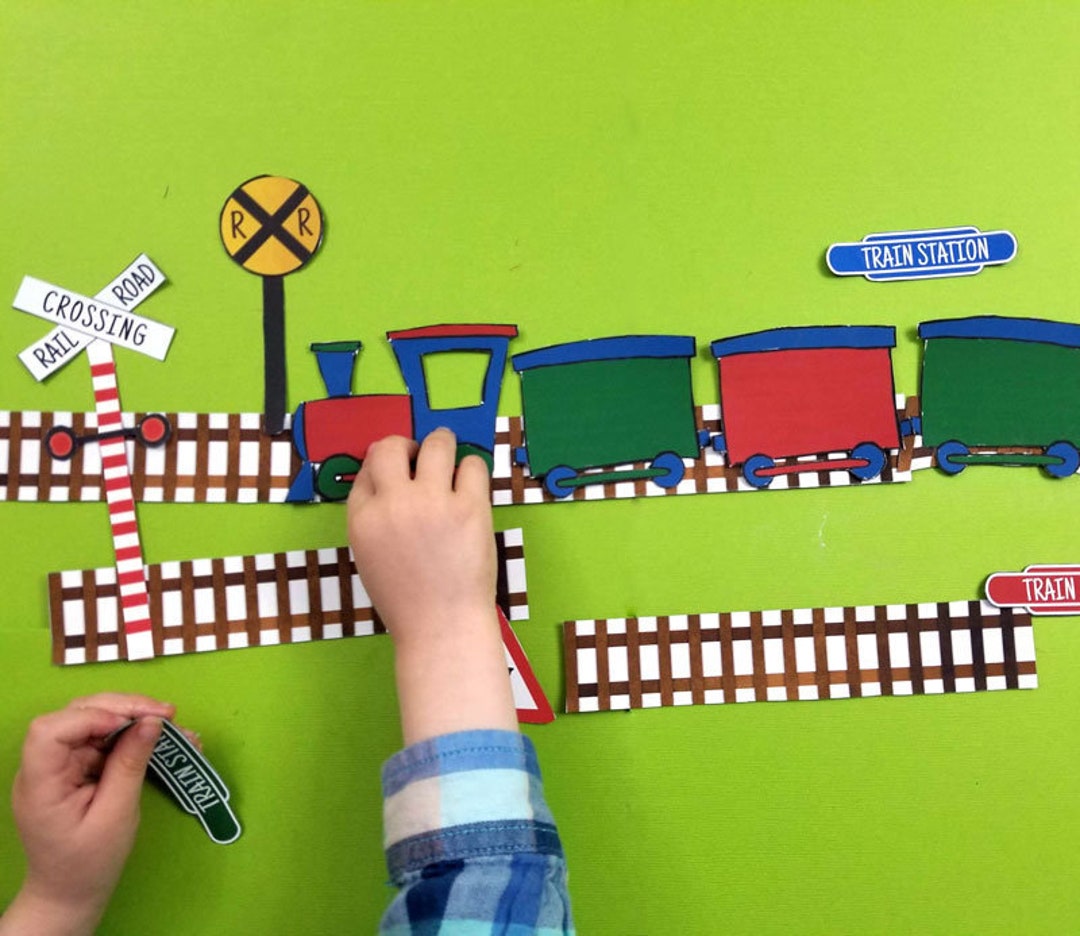 Travel Activity for Toddlers | Train Printable - Train Tracks Magnetic ...