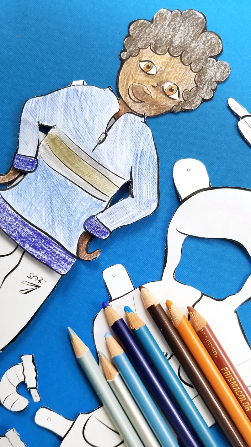 Printable Paper Dolls for Winter Boy Coloring Pages Paper | Etsy