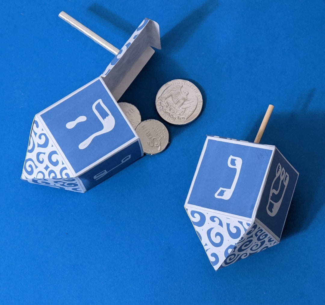 Hanukkah Favors | Printable Paper Dreidel Favor Boxes Templates for ...