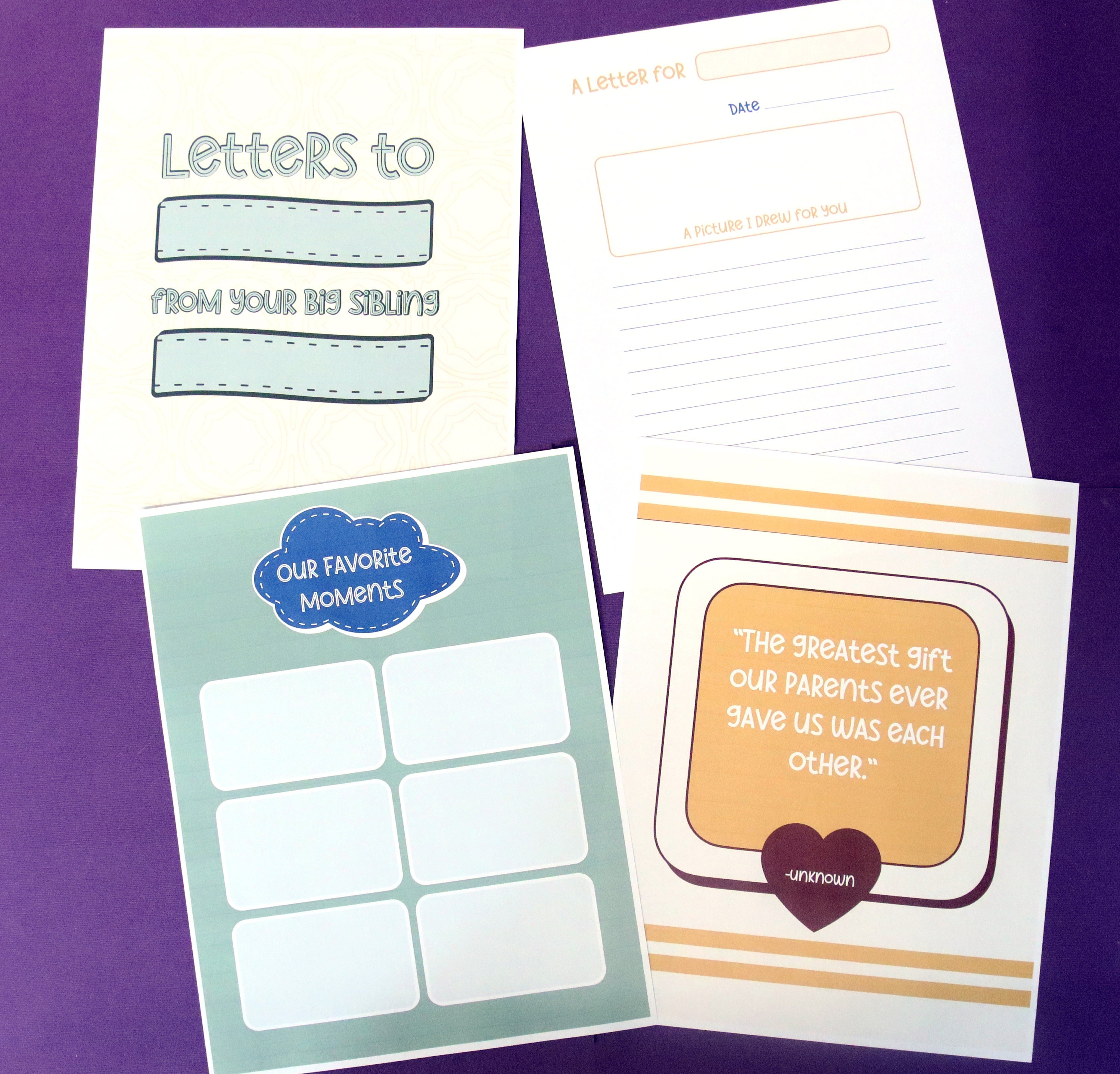 Big Sibling Journal for Kids - Printable Photo Book and Big Sister or ...