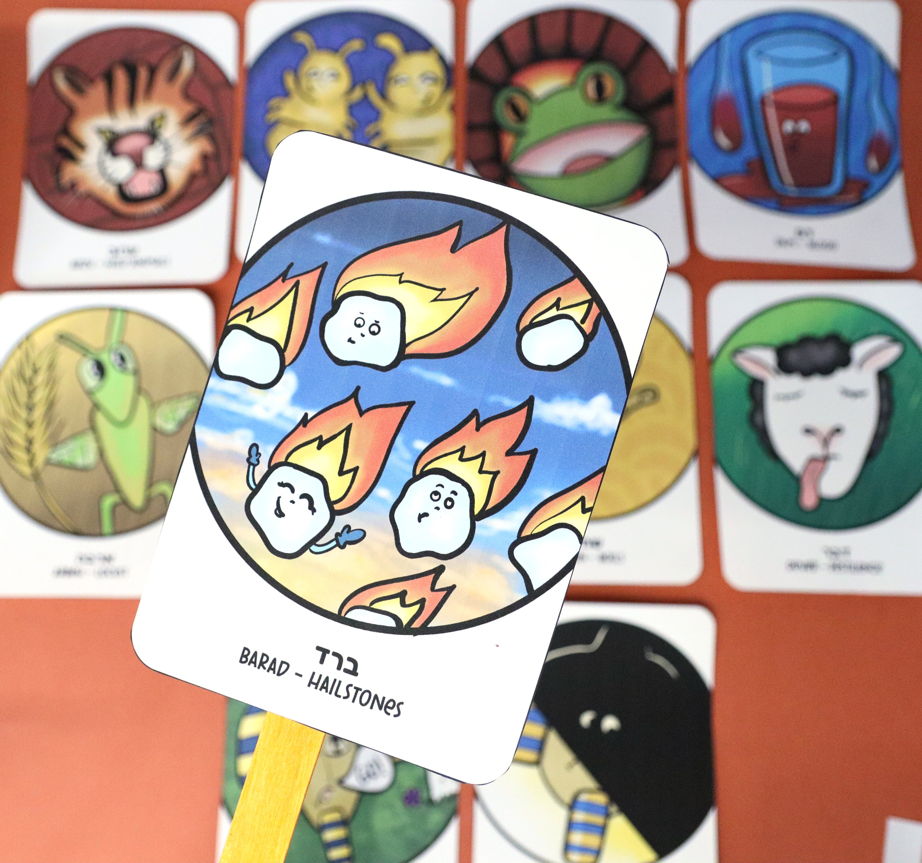 FULL COLOR Ten Plagues Flash Cards Passover Teaching Tool - Etsy