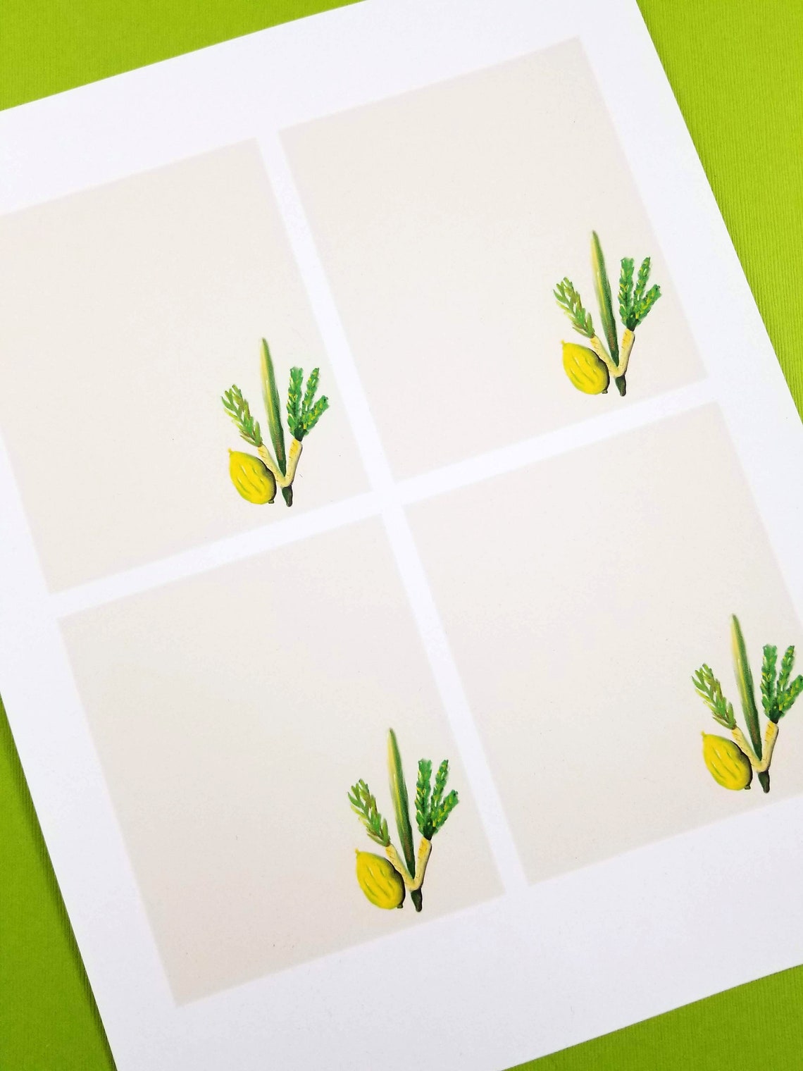 Sukkot Place Cards Instant Download PDF - Printable Sukkos Table ...