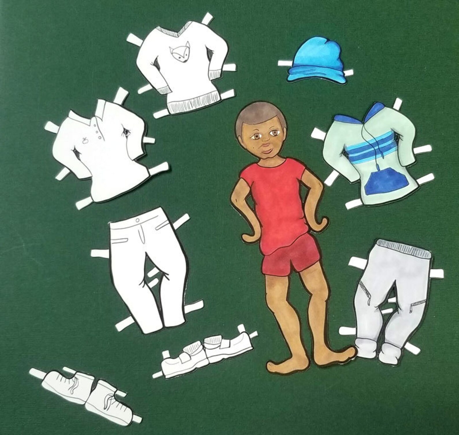 Printable Paper Dolls Boy Dress up Dolls for Four Seasons | Etsy