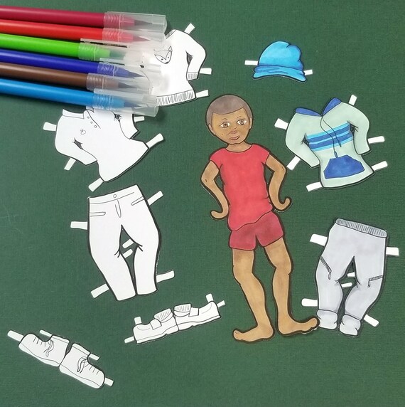 Printable Paper Dolls - Fall Boy | Autumn Paper Craft Template and ...