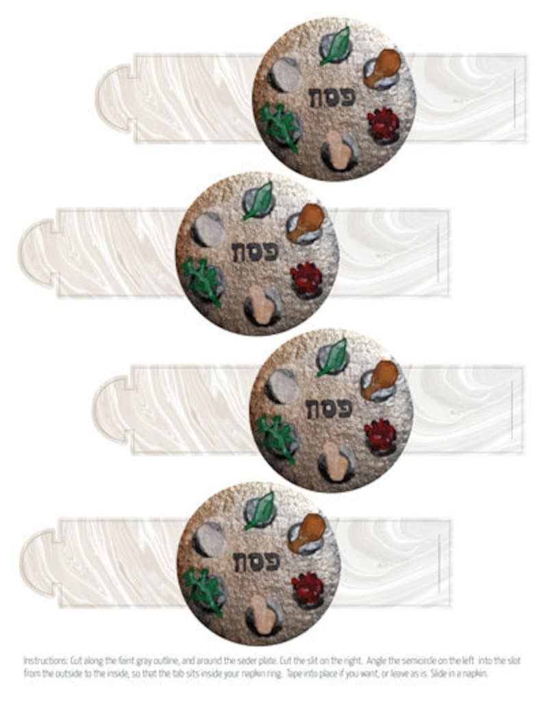Passover Table Decorations Instant Download PDF Printable - Etsy