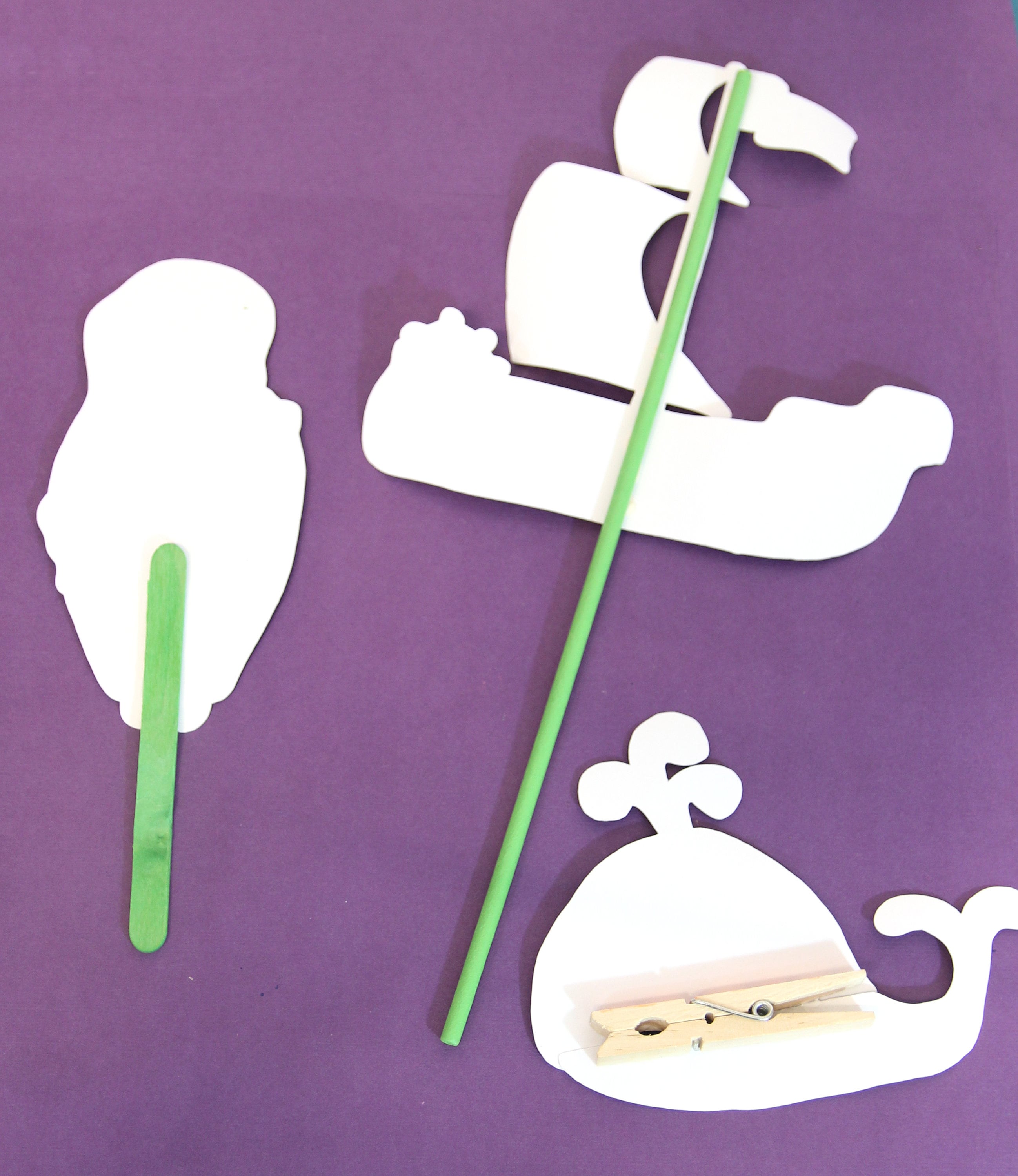 Jonah and the Whale Puppet Craft Coloring Page Version Yom - Etsy