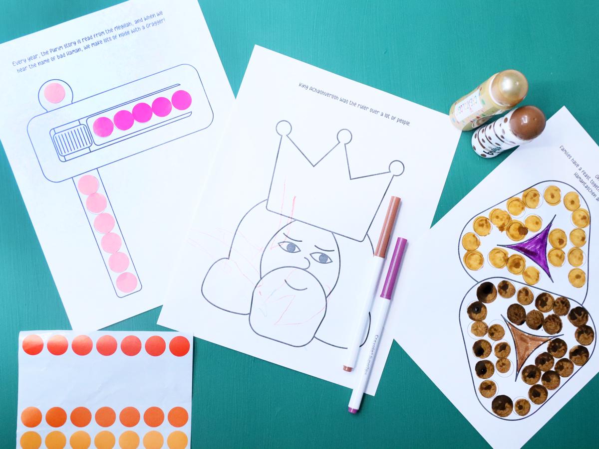 Purim Megillah Craft for Toddlers and Preschool | 20 PURIM Coloring ...