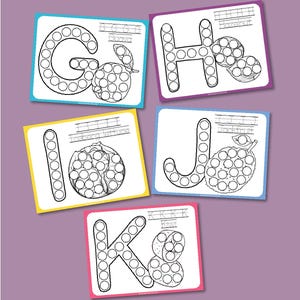 Do A Dot Printable Alphabet Craft & Coloring Pages for Kids | Fruit and ...