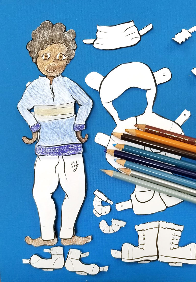 Printable Paper Dolls Boy Dress up Dolls for Four Seasons Paper Toy ...