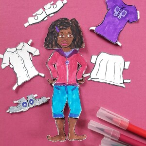 Printable Paper Dolls - Spring Girl | Spring Paper Craft Template and ...