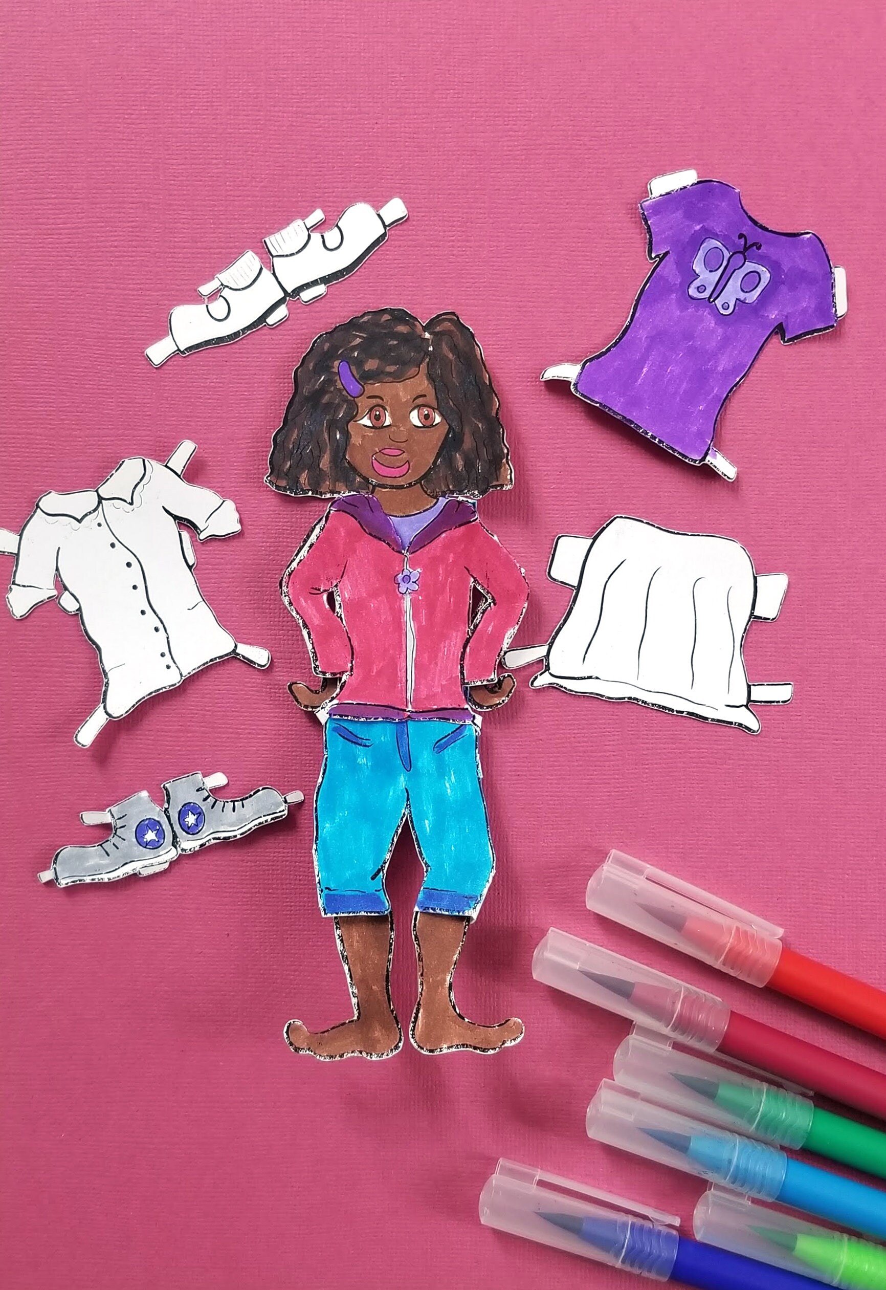 Printable Paper Dolls Spring Girl Spring Paper Craft Template and ...