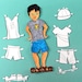 Printable Paper Dolls Boy Dress up Dolls for Four Seasons Paper Toy ...