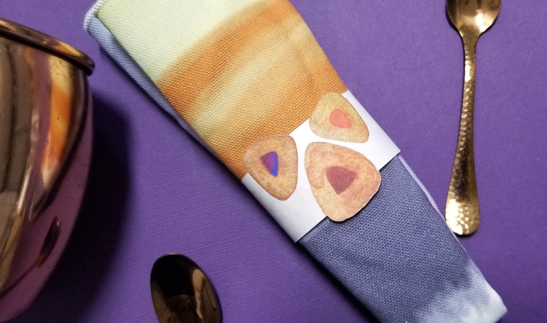 Purim Party Decorations | Napkin Rings | Watercolor Table Decor ...