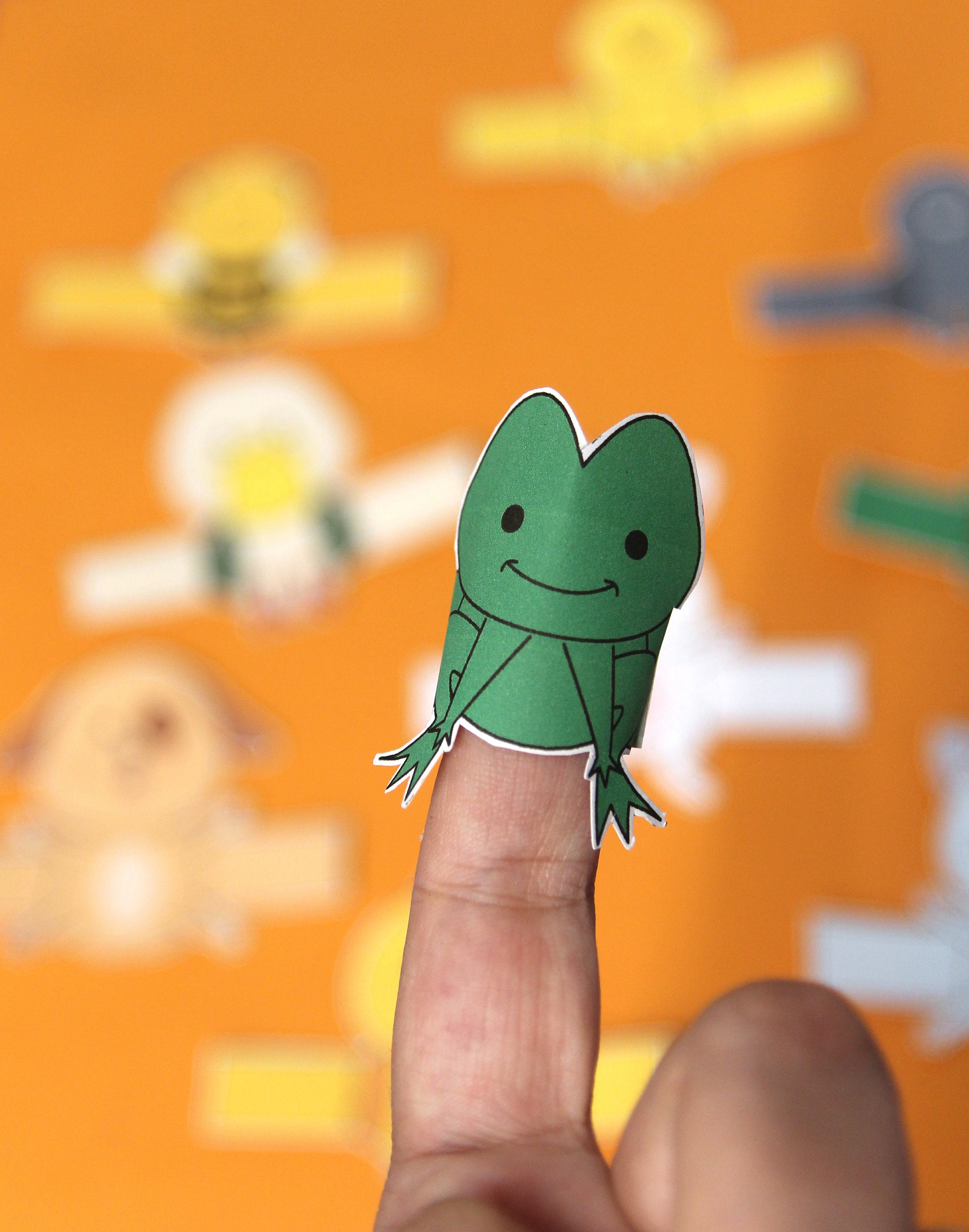 10 Pets & Friends Animal Finger Puppets FULL COLOR Printable Paper Toys ...