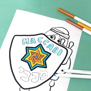 Chanukah Coloring Pages Duo | Hanukkah Traditions AND Story Coloring ...