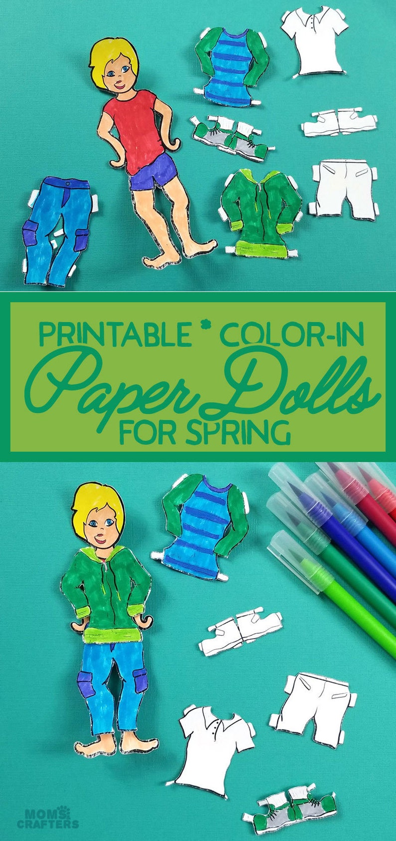 Printable Paper Dolls Spring Boy Spring Paper Craft - Etsy
