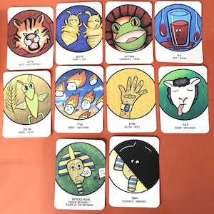 FULL COLOR Ten Plagues Flash Cards | Passover Teaching Tool for ...