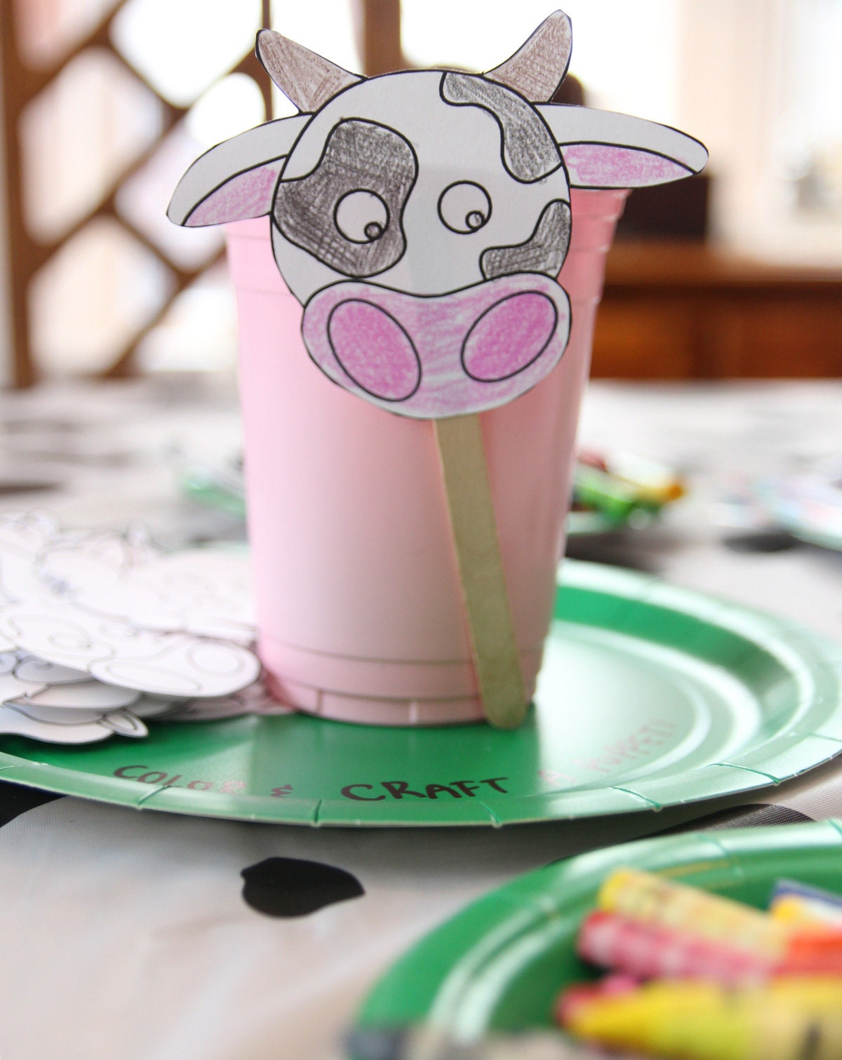Farm Animal Stick Puppets Coloring Pages and Preschool Craft Old ...