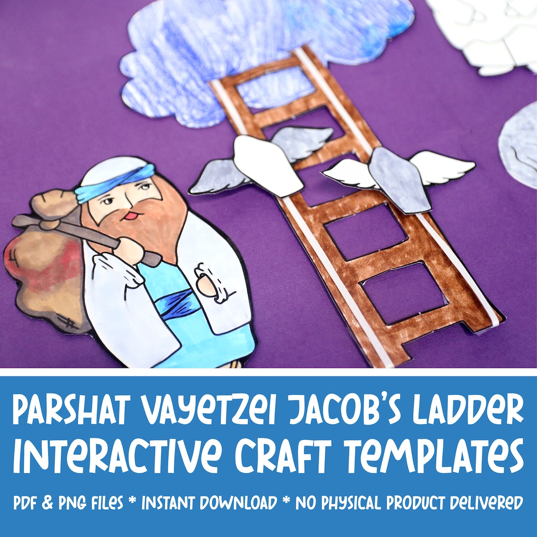 Jacob's Ladder Bible Crafts | Parsha Craft for Parshat Vayetzei ...