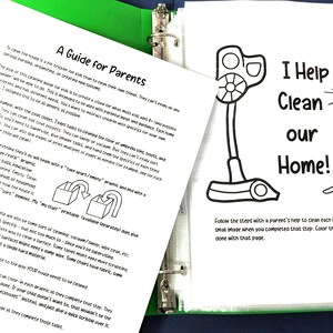 Home Visual Cleaning Binder for Kids Ages 8-12 | Passover or Spring ...