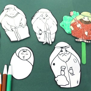 Vayera Parsha Craft | Abraham's Three Guests Puppets and Tent Template ...