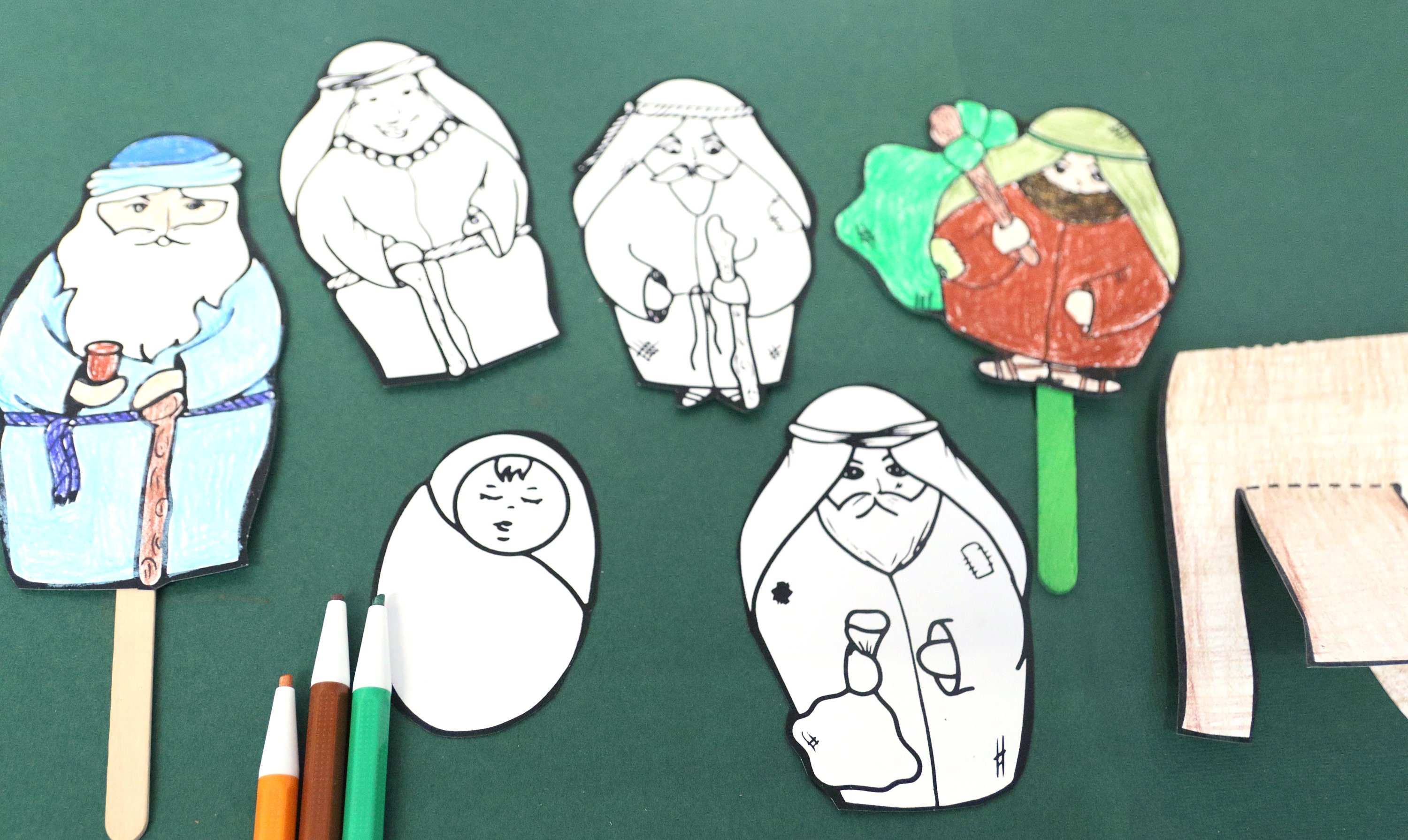 Vayera Parsha Craft | Abraham's Three Guests Puppets and Tent Template ...