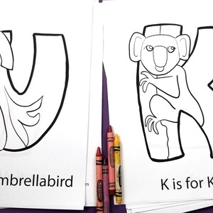 Alphabet Crafts - Animal Coloring Pages and Puppets - Crafts for ...