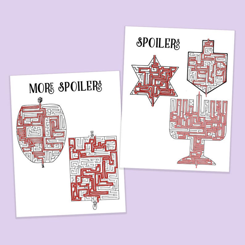 Hanukkah Mazes Printable Activity Worksheets for Kids | Printable ...