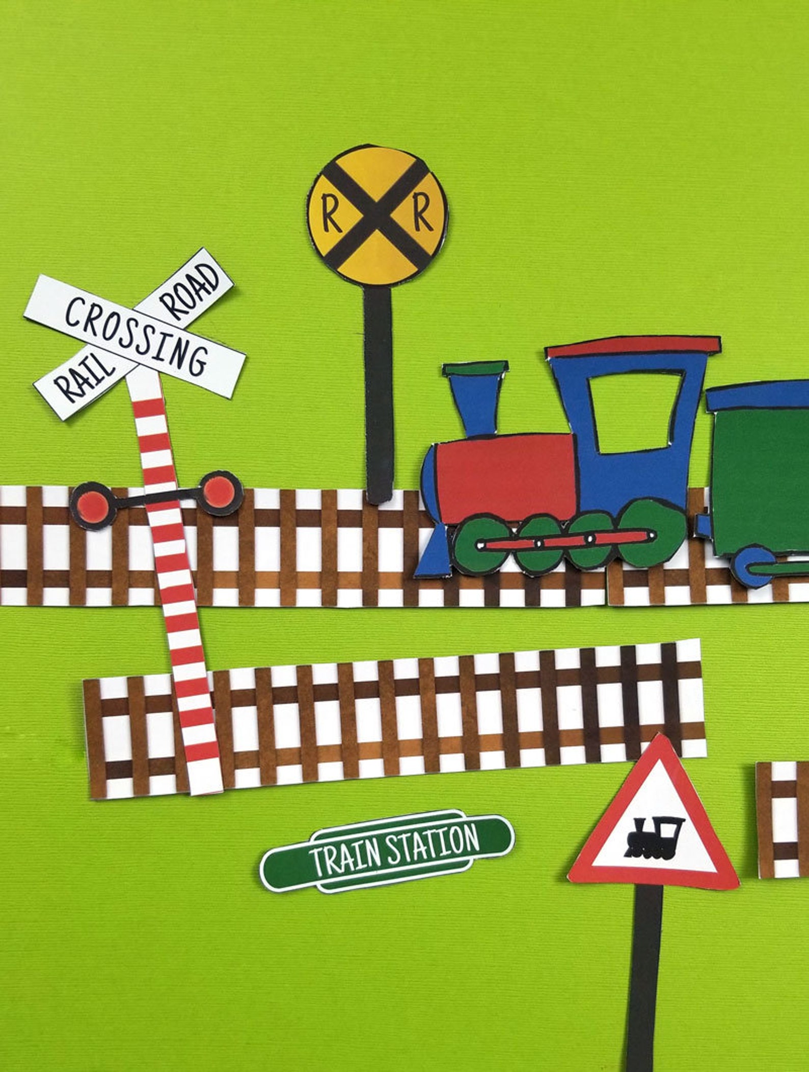 Travel Activity for Toddlers Train Printable Train Tracks - Etsy