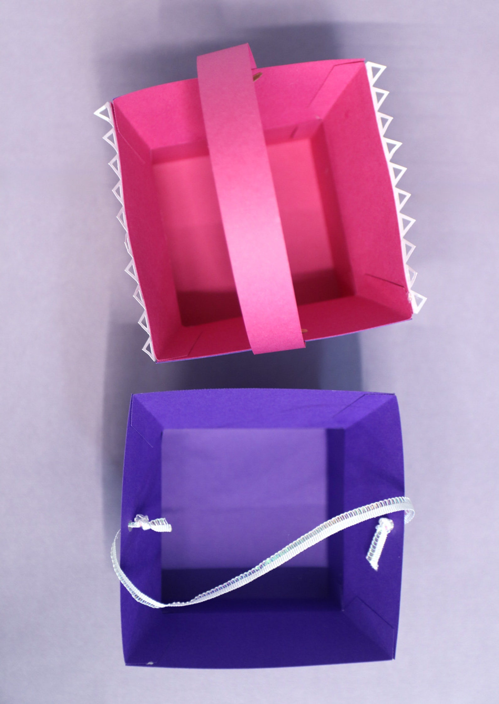 Paper Basket Template - 3D Slanted Paper Basket Svgs With Decorative ...