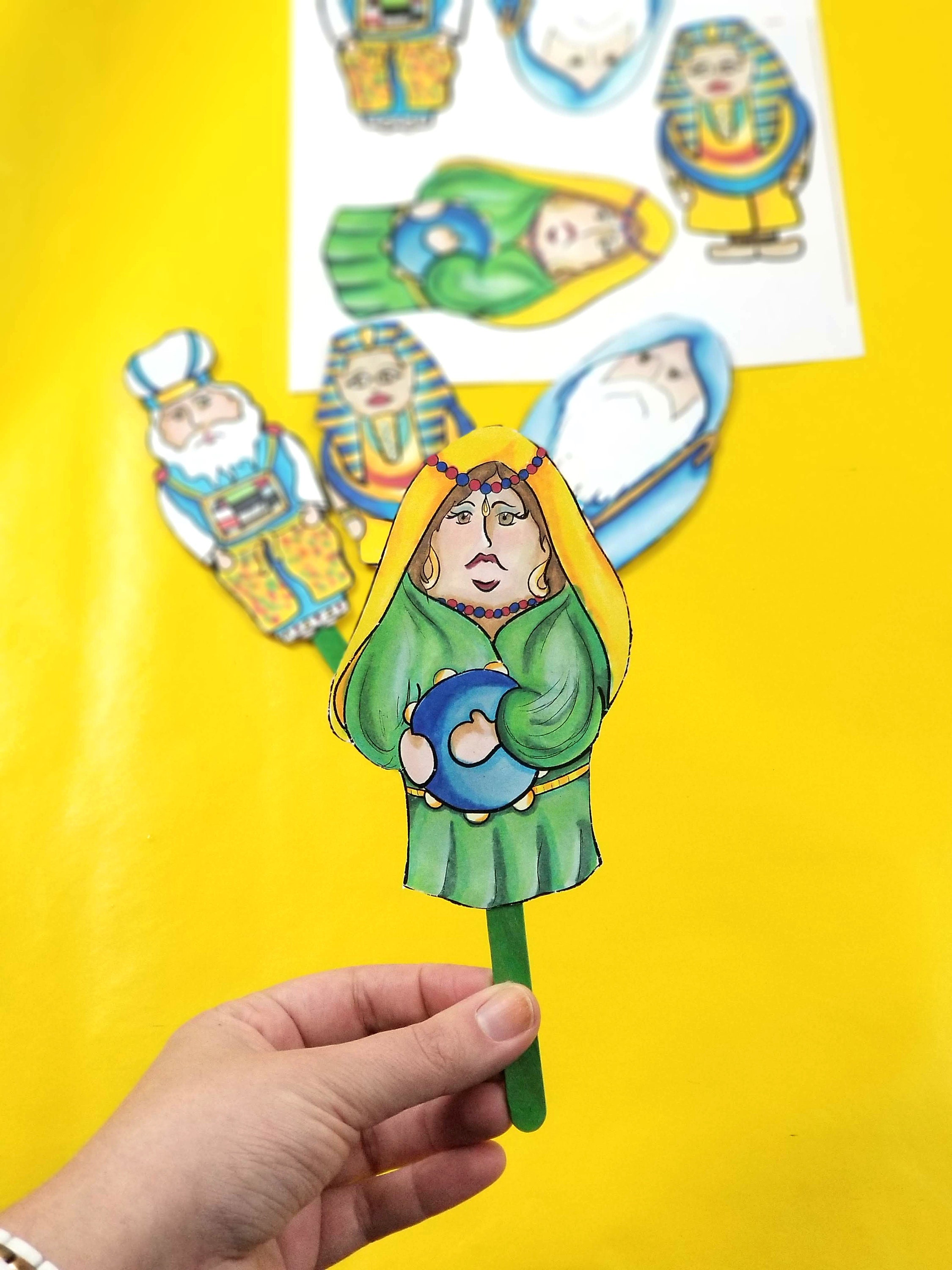 Passover Puppets PUPPETS Fun Printable Pesach Puppets Full Color ...