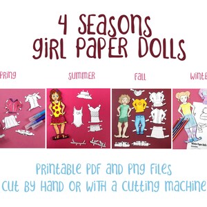 Printable Paper Dolls | Girl Dress up Dolls for Four Seasons | Paper ...