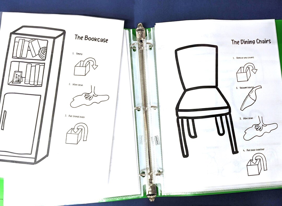 Home Visual Cleaning Binder for Kids Ages 8-12 | Passover or Spring ...