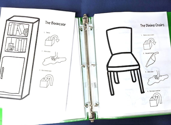 Home Visual Cleaning Binder for Kids Ages 8-12 | Passover or Spring ...