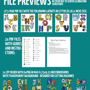 Alphabet Puppets Paper Toy Template - Printable Animal ABC - Animal ...