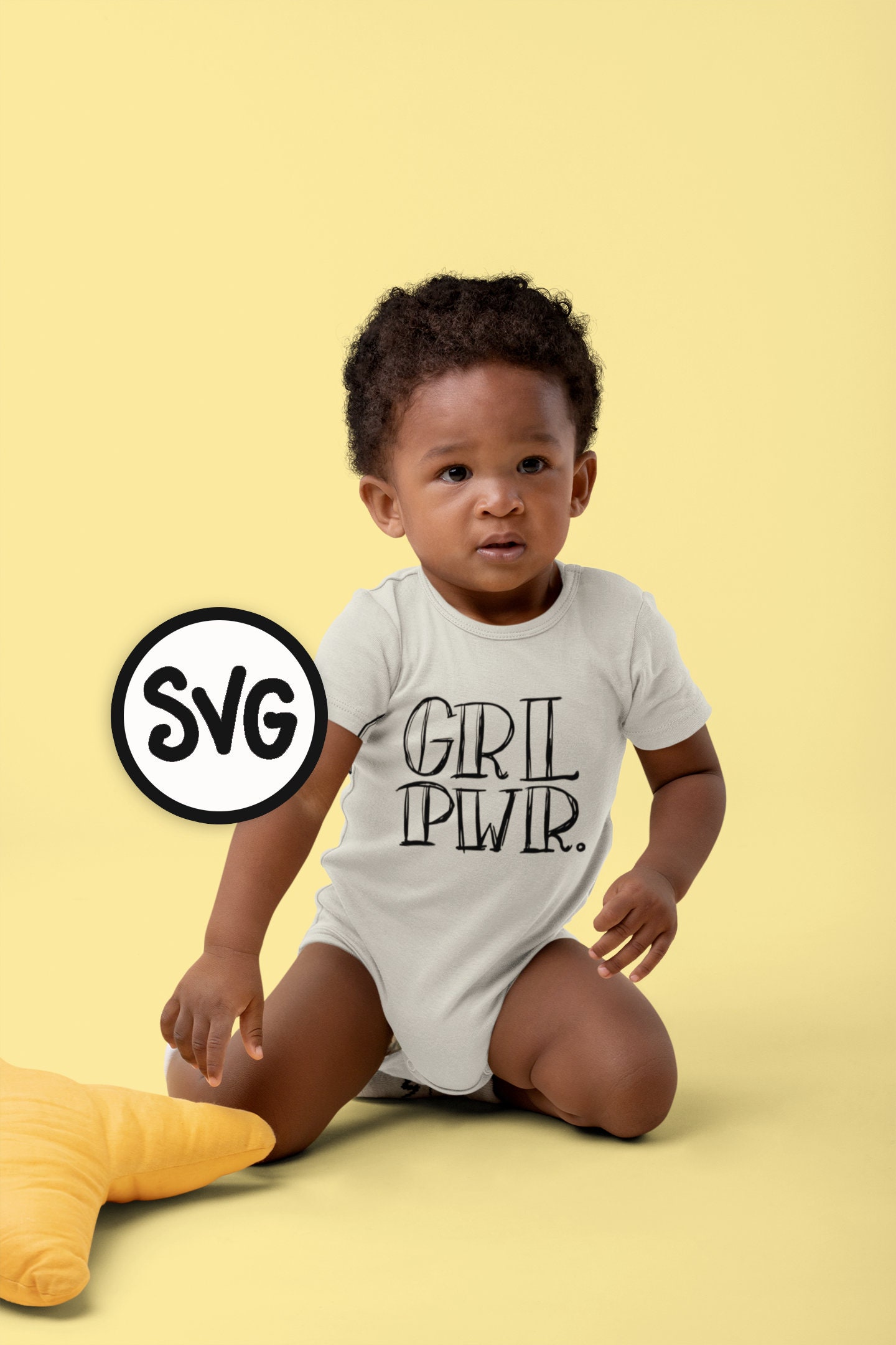 SVG for Baby Girl Onesies and Bodysuits Girl Power Hand Lettered Cut ...