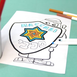 Chanukah Coloring Pages Duo | Hanukkah Traditions AND Story Coloring ...