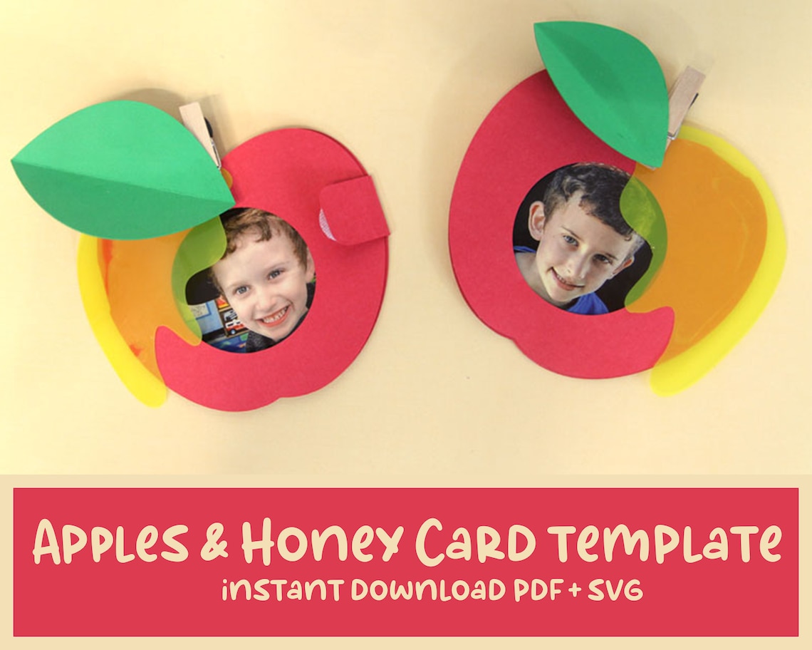 Apple Card Template SVG for Cricut and PDF for Hand Cutting - Etsy