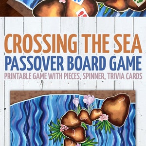Passover Game for Kids Splitting the Sea Bible Board Game and Spinner ...