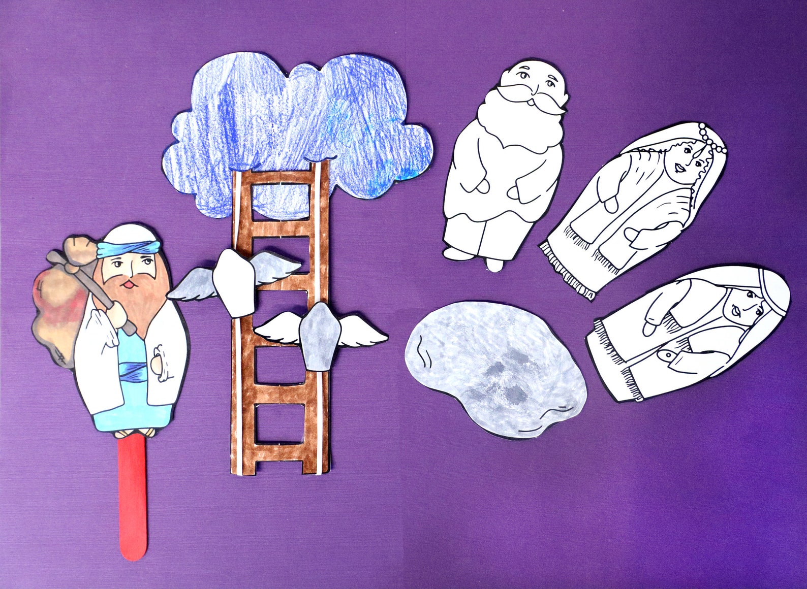 Jacob's Ladder Bible Crafts | Parsha Craft for Parshat Vayetzei ...