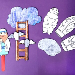 Jacob's Ladder Bible Crafts | Parsha Craft for Parshat Vayetzei | Printable Crafts & Coloring ...