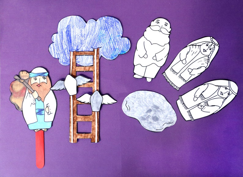 Jacob's Ladder Bible Crafts | Parsha Craft for Parshat Vayetzei ...
