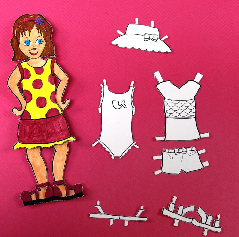 Printable Paper Dolls Girl Dress up Dolls for Four Seasons - Etsy
