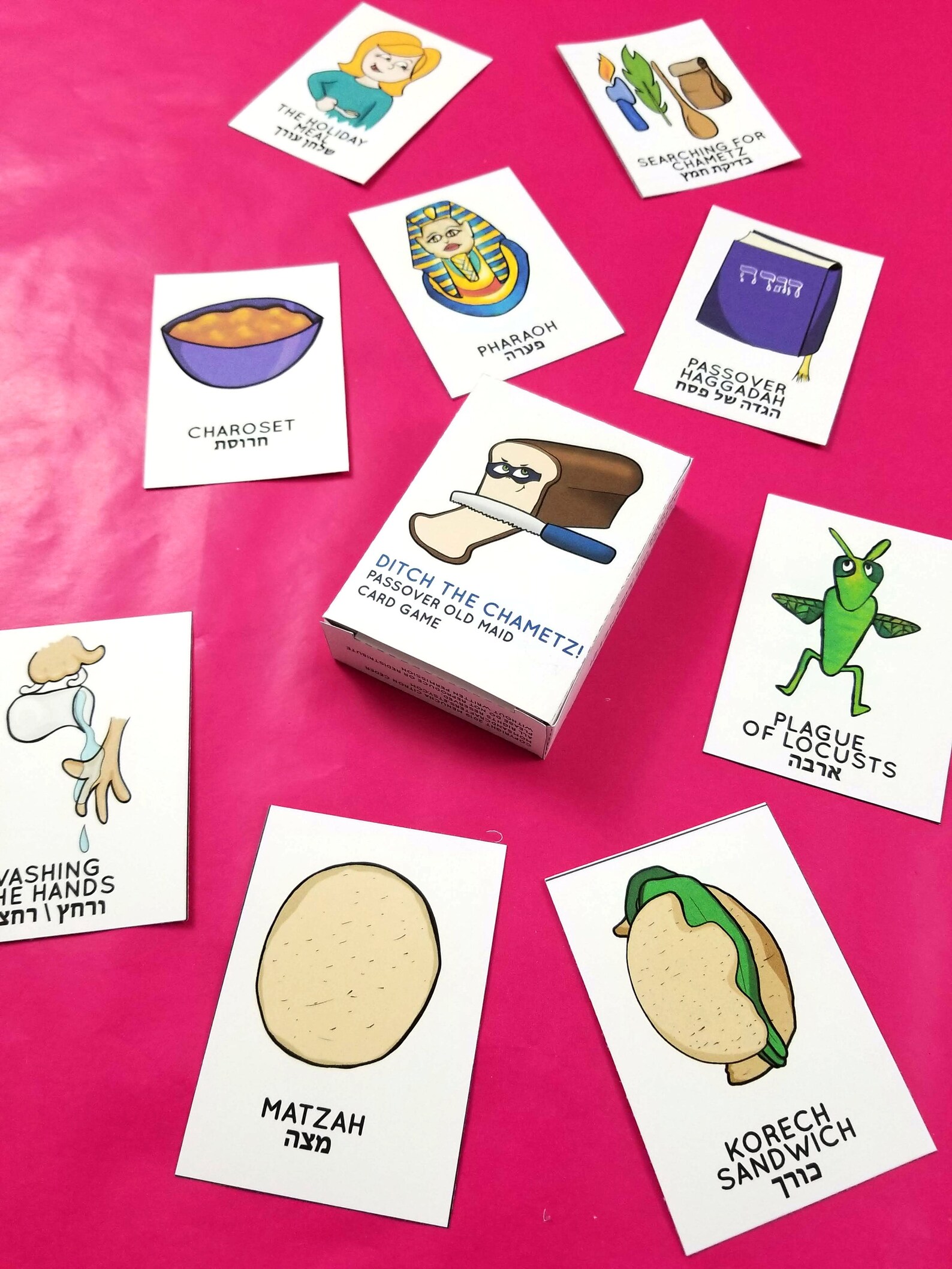 Passover Game for Kids Printable PDF Old Maid and Memory Matching Card ...